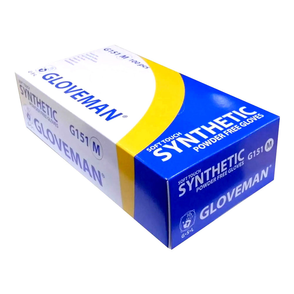 Gloveman PF White Soft Touch Gloves, Case of 10 x 100, XS